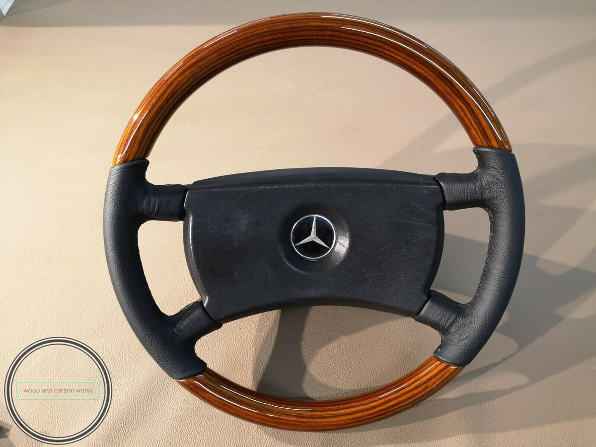 Mercedes Wood Steering wheel r107 w123 W124 w115 Zebrano Steering whee ...