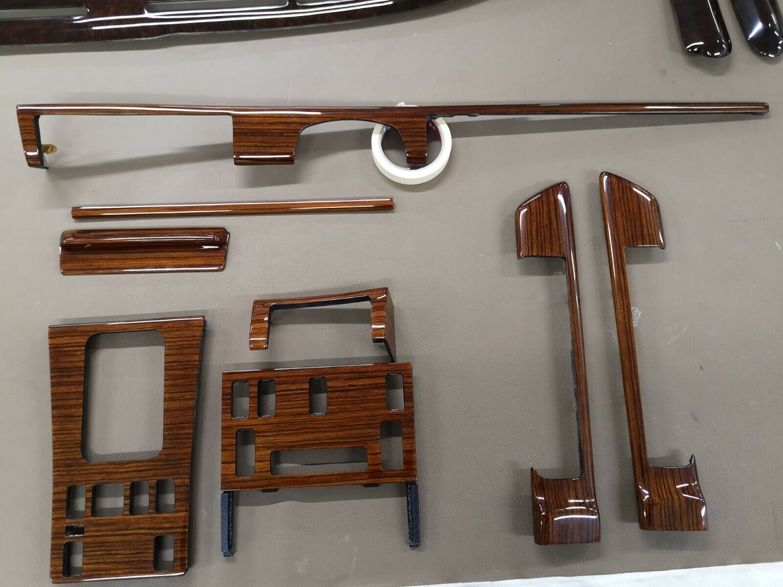 Mercedes W126 coupe WOOD Zebrano Wood Trim Set — WoodandCarbonWorks